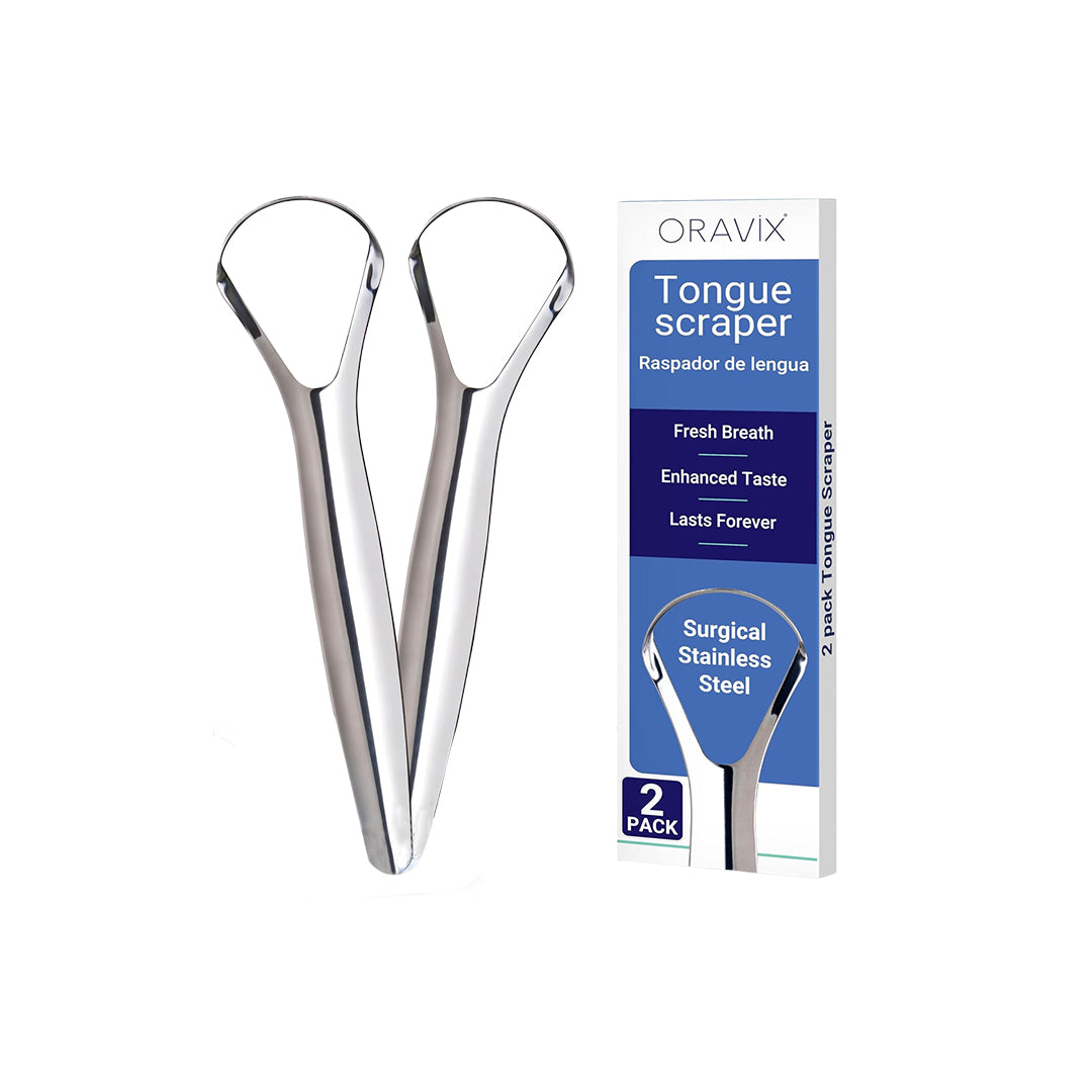 Stainless Steel Tongue Scraper – Set of 2 – grinpure
